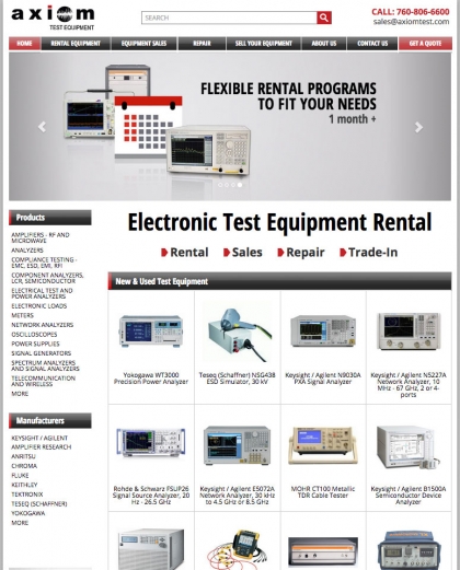 Axiom Test Equipment Launches Redesigned Axiomtest.com Website